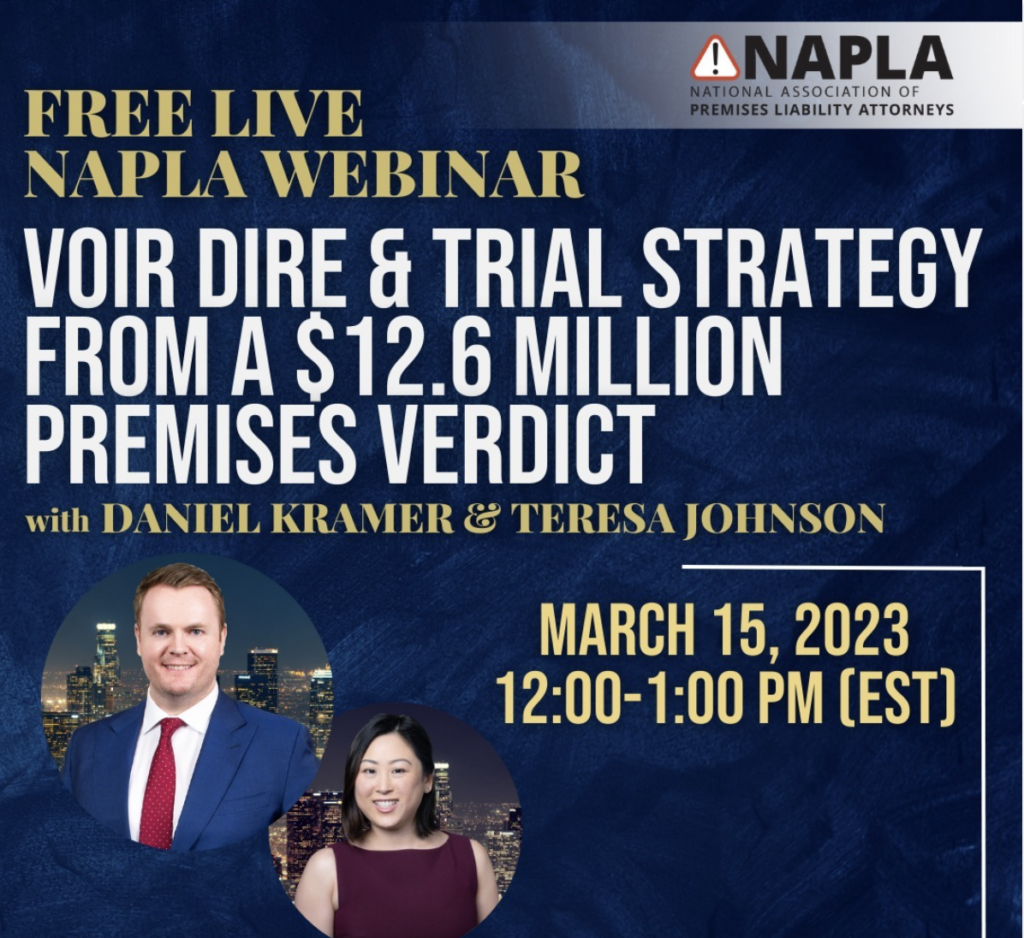 Daniel Kramer and Teresa Johnson Speak on Voir Dire and Trial Strategy ...