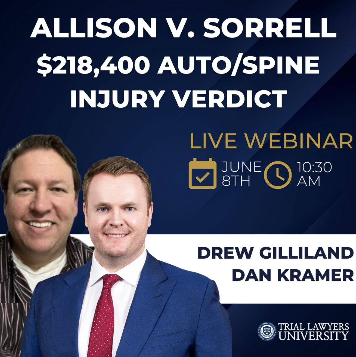 Dan Kramer on Speaks Trial Lawyers University Webinar - Kramer Law