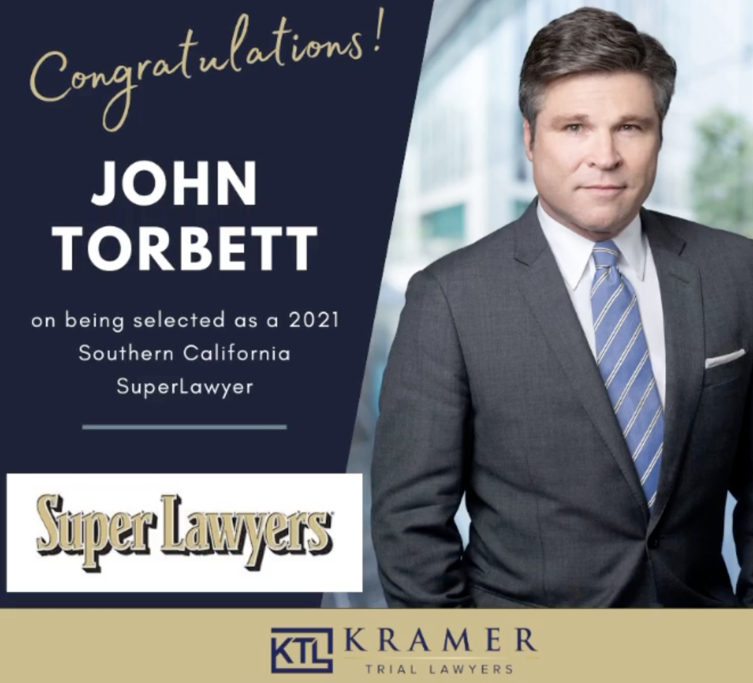 John Torbett Awarded 2021 Southern California SuperLawyer - Kramer Law