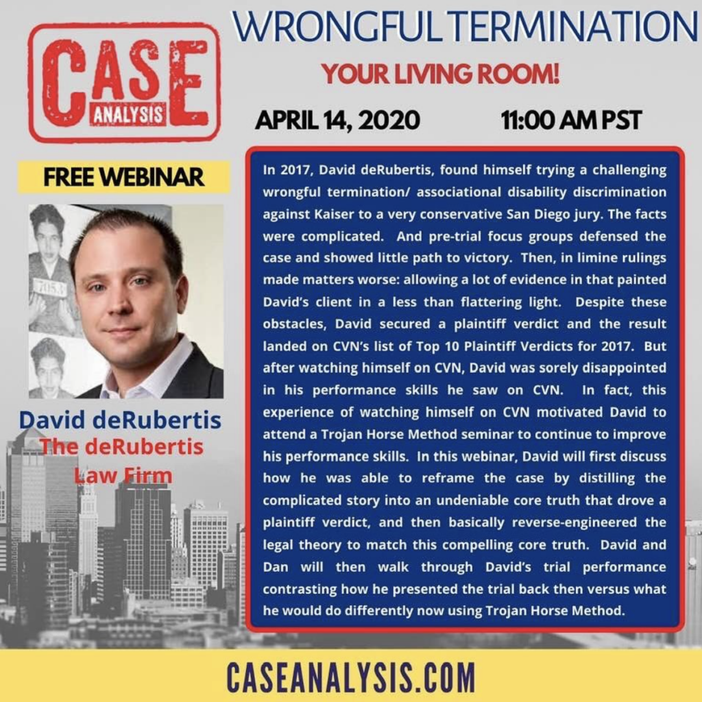 Dan Kramer and Harry Plotkin co-Host a Case Analysis - Kramer Law