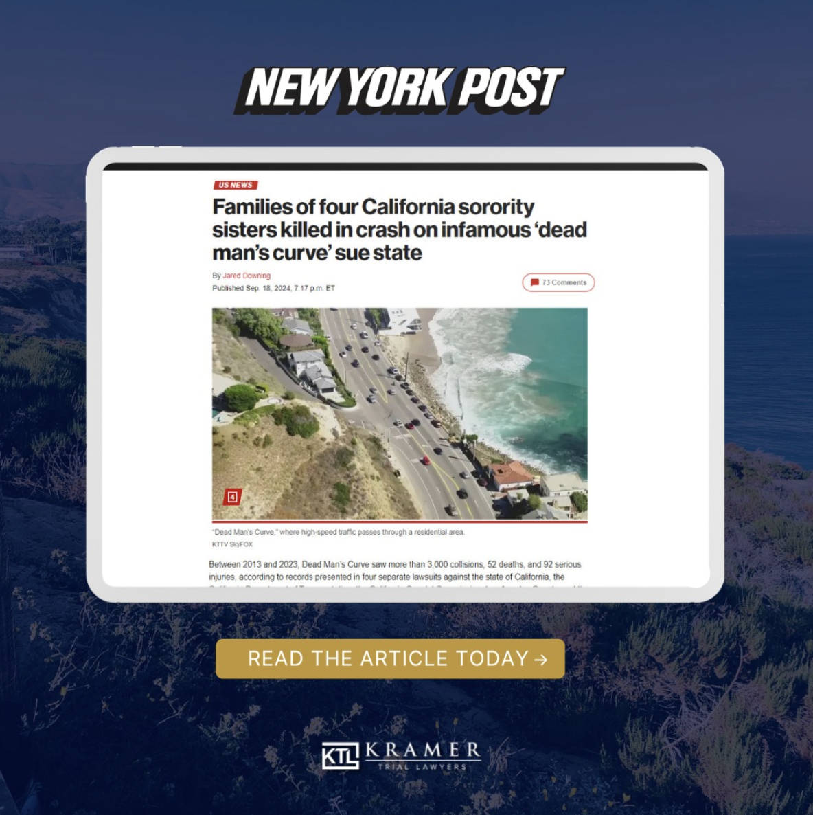 Dan Kramer for the N.Y. Post - Kramer Law